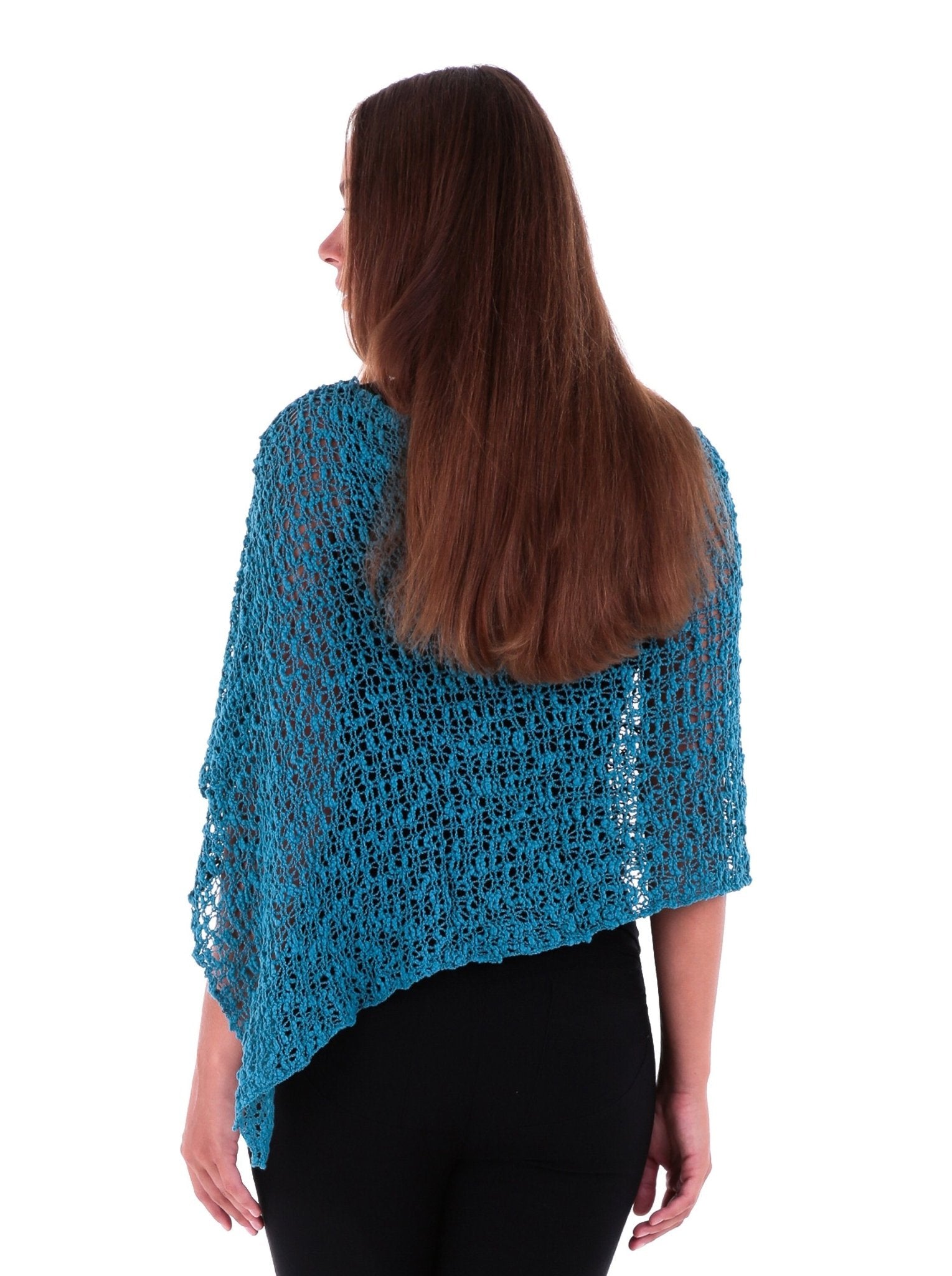 Women's Sheer Lightweight Popcorn Knit Poncho Shrug | SHU-SHI – Love ShuShi